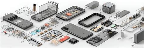 Exploded View Of Modular Smartphone Concept Showcasing Individual