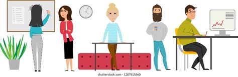Programmers Concept Scenes Set Developers Coding Stock Vector Royalty