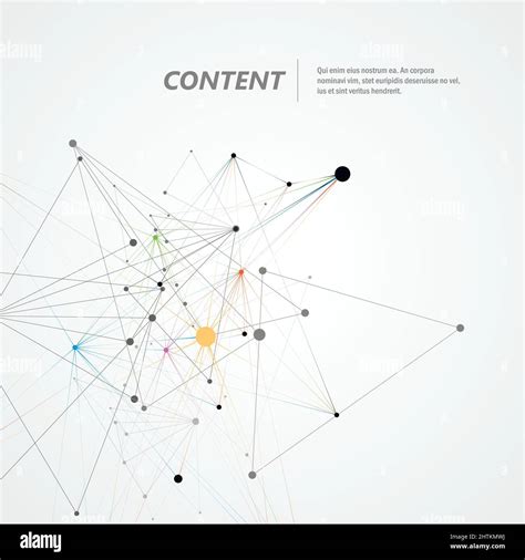 Abstract Molecular Network Pattern With Dynamic Lines And Points Stock Vector Image And Art Alamy