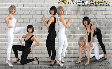 WMs Double Trouble Poses For Genesis And Female D Figure Assets WiwimaX