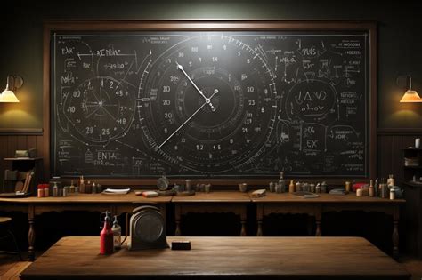 Premium Ai Image A Teachers Chalkboard In An Old Classroom