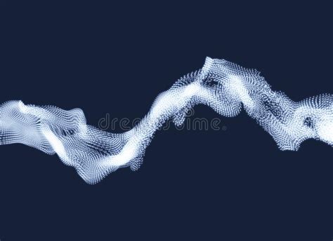 Array With Dynamic Particles Wavy Background Composition With Motion