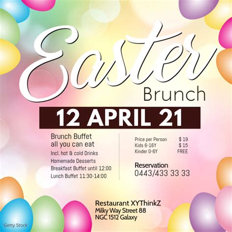 Easter Brunch Buffet Breakfast Template Resta Postermywall
