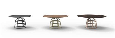 Alain Gilles Mass Tables Rest On Wireframe Style Metal Bases
