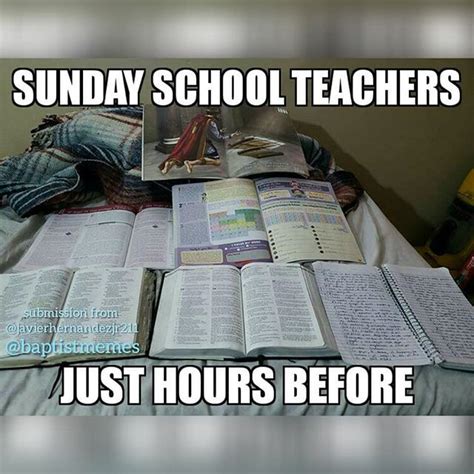 Sunday School Teachers And Helpers Baptist Memes