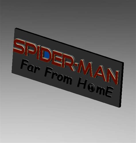 Download Free Stl File Spider Man Far From Home Logo Plate • 3d
