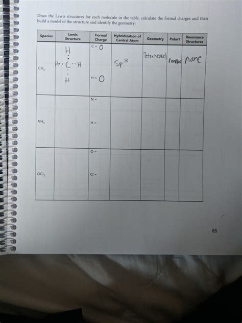 Solved Draw The Lewis Structures For Each Molecule In The Chegg