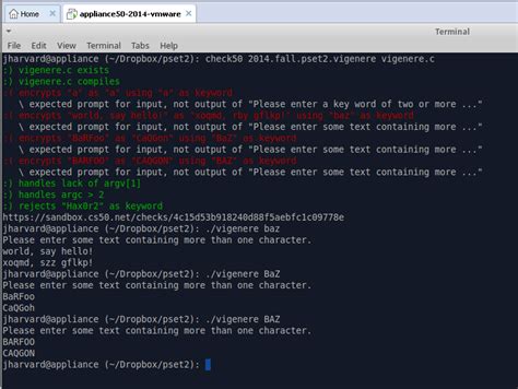 Pset2 Pset 2 Vigenere Produces Correct Results And Includes Closing