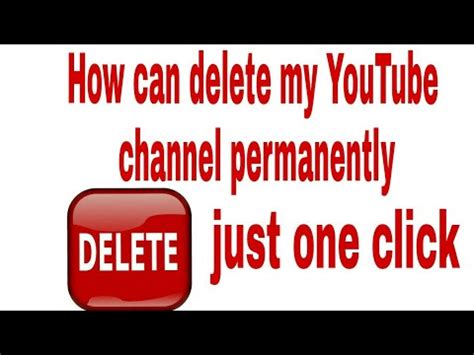 How Can Delete My YouTube Channel Permanently YouTube