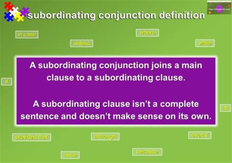 Subordinating Conjunctions RULES IN GRAMMAR Mingle Ish