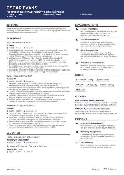 Penetration Tester Cv Examples And Guide For 2026