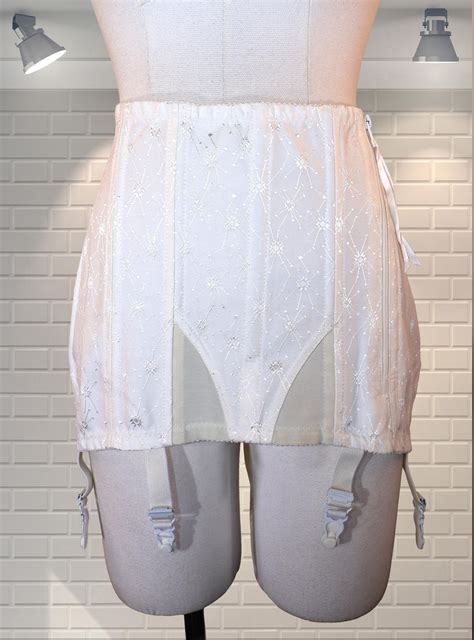 Deadstock Vintage Corset Girdle Spirella Metal Zip Sputnik Cotton