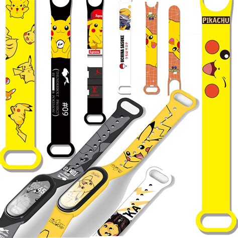 포켓몬 피카츄 스트랩 샤오미 미 밴드 7 6 5 4 3 미 스마트 워치 귀여운 손목 스트랩 실리콘 팔찌 교체 Aliexpress