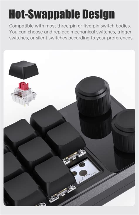 การเขียนโปรแกรม Macro Custom Knob Keyboard Rgb 3 Key Copy Paste Mini ปุ่ม Photoshop Gaming
