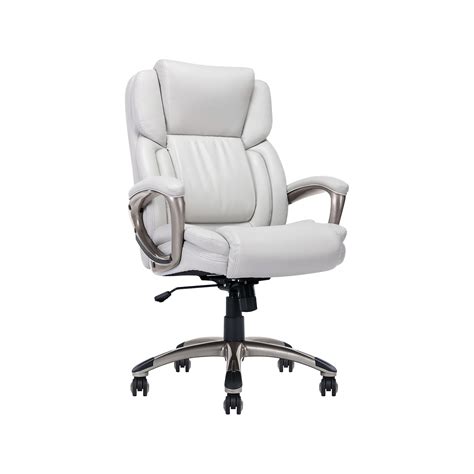 Serta Garret Executive Office Chair White Bonded Leather