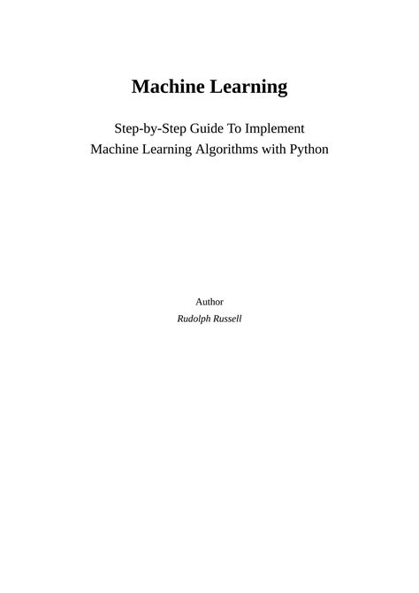 Solution Machine Learning Step By Step Guide To Implement Machine