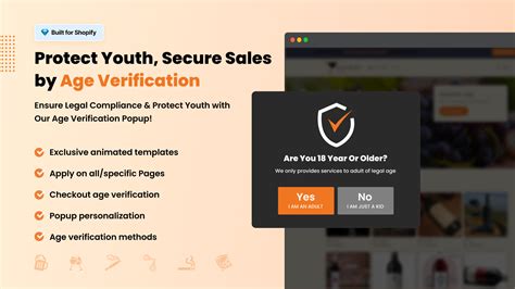 Smart Age Verification Popup 18 Age Checker Popup Shopify Age Verification App Shopify