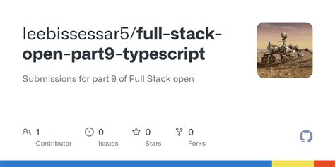 github leebissessar5 full stack open part9 typescript submissions