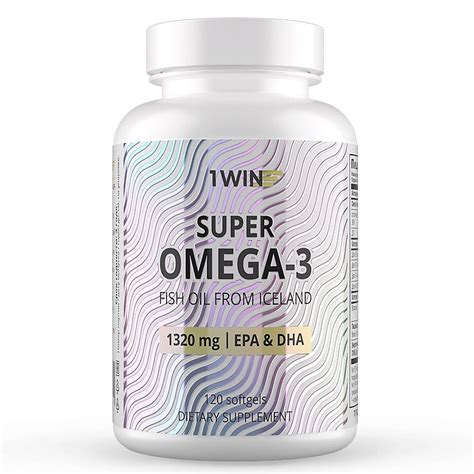 1WIN Омега-3 в капсулах высокой концентрации Dietary Supplement Super ...
