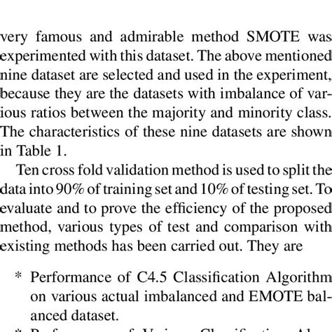 Characteristics Of Data Sets Used In The Experiments Download Table