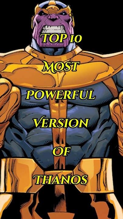Top 10 Most Powerful Versions of Thanos #youtubeshorts #trendingshorts #topten #thanos #marvel # ...