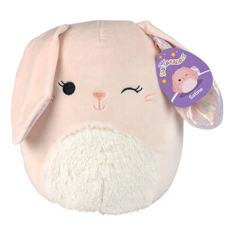Squishmallows 10 Satine The Pink Bunny Easter Plush Offical Kellytoy