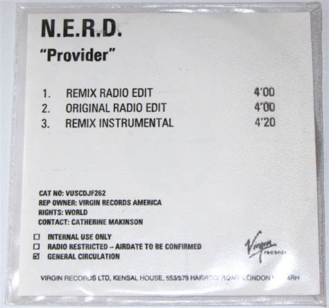 N E R D Provider 2003 Cdr Discogs