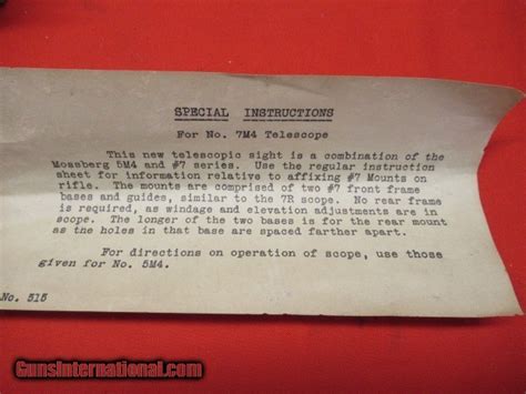 Mossberg 7 M4 Scope With Box