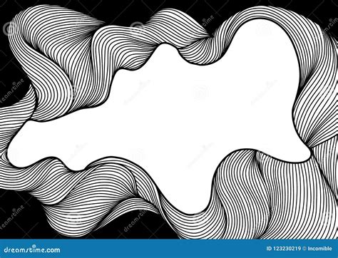 Background With Wave Line Curls Stock Vector Illustration Of Ornate Flow 123230219