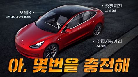 전기차 타면 얼마나 부지런해야 부산까지 갈 수 있나요 아 몇번을 충전해 Ft모델3 스탠다드 플러스 Youtube