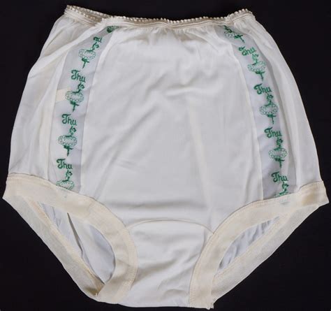 Vintage Panties 1950s Panty Days Of The Week Poppys Vintage Clothing