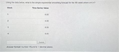 Solved Using The Data Below What Is The Simple Exponential Chegg