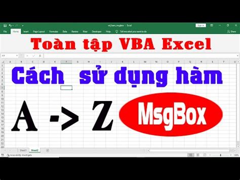 Cách sử dụng hàm Msgbox trong VBA Excel hướng dẫn chi tiết đầy đủ các