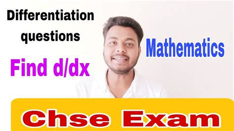 Important Differential Questions For Chse Mathematics Exam 2023 Youtube