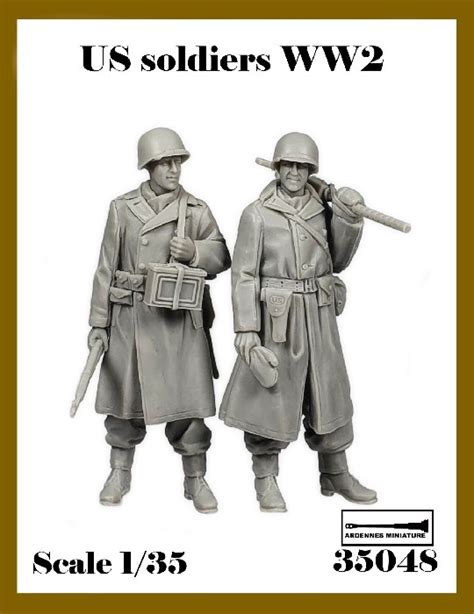 Us Soldiers Ww2 35048 Ardennes Miniature