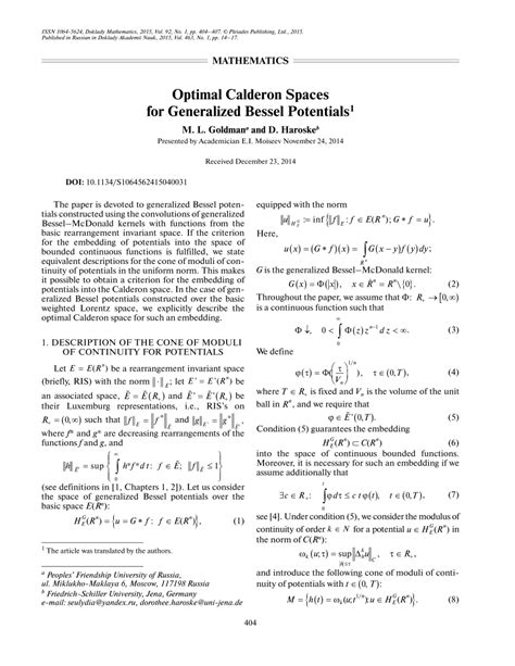 Pdf Integral Properties Of Generalized Bessel Potentials