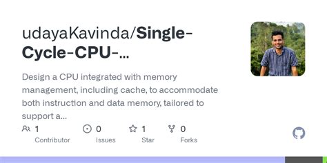 github udayakavinda single cycle cpu implementation design a cpu
