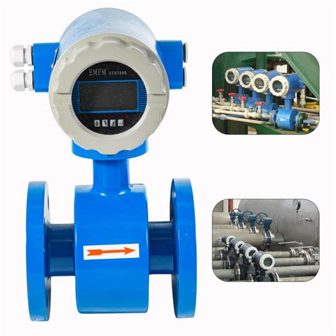 RS Digital Fuel Electromagnetic Flowmeter Sensor Smart Oil Water Liquid Magnetic Flow Meter