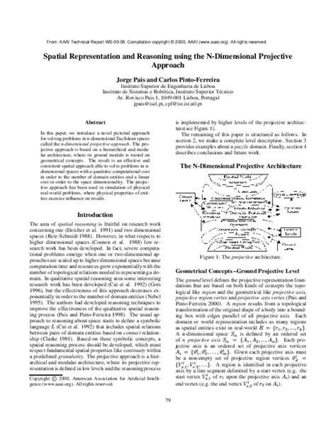 Pdf Spatial Representation And Reasoning Using The N Dimensional Projective Approach