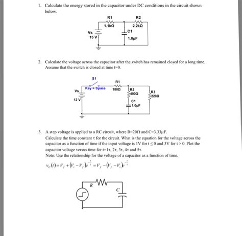 Solved Calculate the energy stored in the capacitor under DC | Chegg.com
