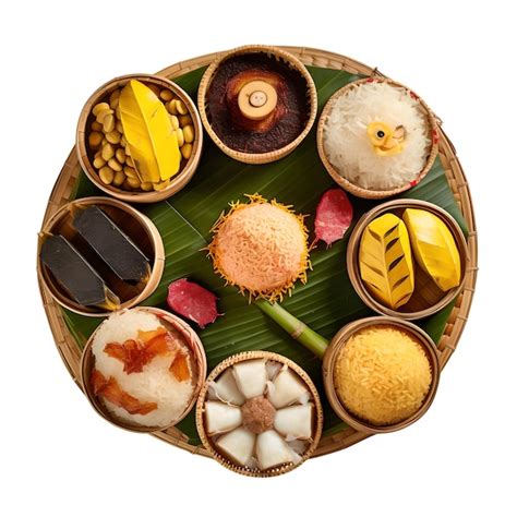 Premium Photo A Plate Of Food With Different Types Of Food On It