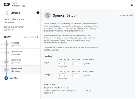 Muse Dsp Engine Speaker Setup