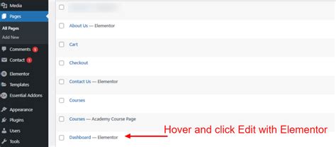 online course website design using elementor academy lms