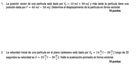 Solved La Posición Vector De Una Partícula Está ﻿dada Por