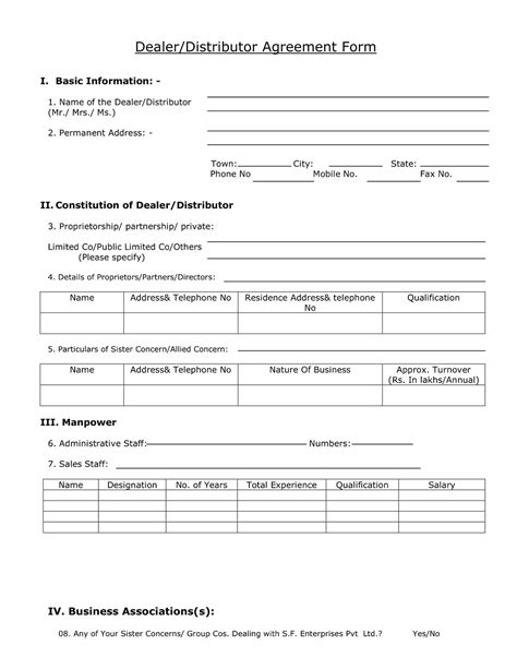 34 Free Printable Distributor Agreement Templates Pdf American