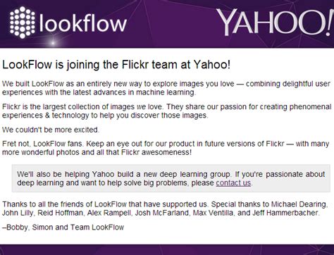 Lookflow Image Recognition Company Acquired By Yahoo Durofy