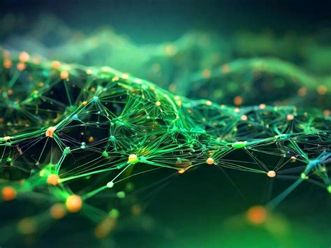 Premium Photo Light Colors Neural Networks Connections Numbers Codes Green Background Image