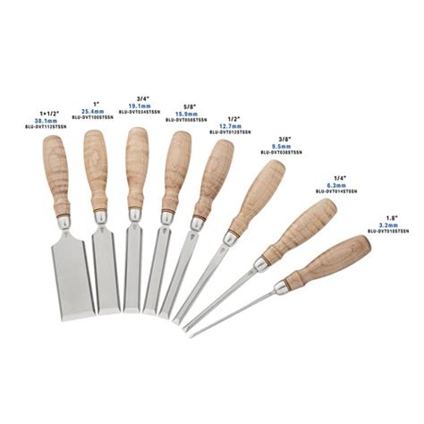 Blue Spruce Dovetail Chisel 1i 254mm W Stainless Ferrule Standard