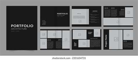 가로 아키텍처 포트폴리오 템플릿 또는 포트폴리오 스톡 벡터로열티 프리 2367221761 Shutterstock