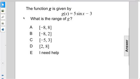 Algebra2 Trig Transformations Pt 3 Q94 Youtube